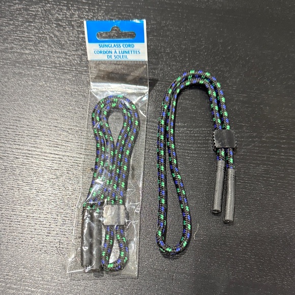 Accessories | Sunglass Cord With Black Blue And Green Pattern | Poshmark